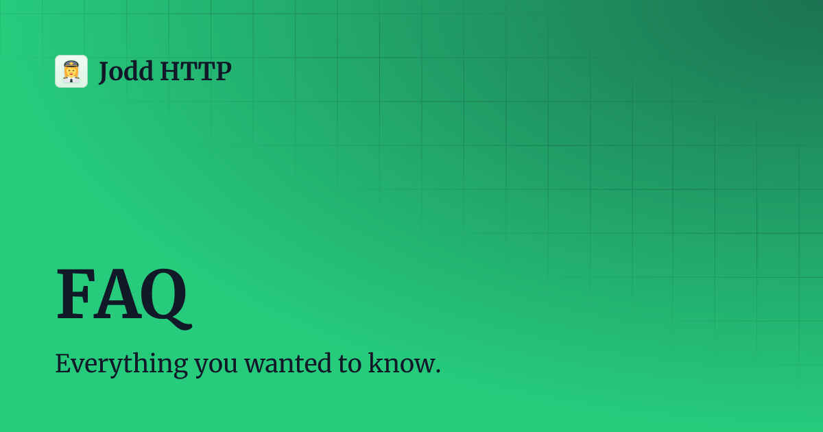 FAQ | Jodd HTTP